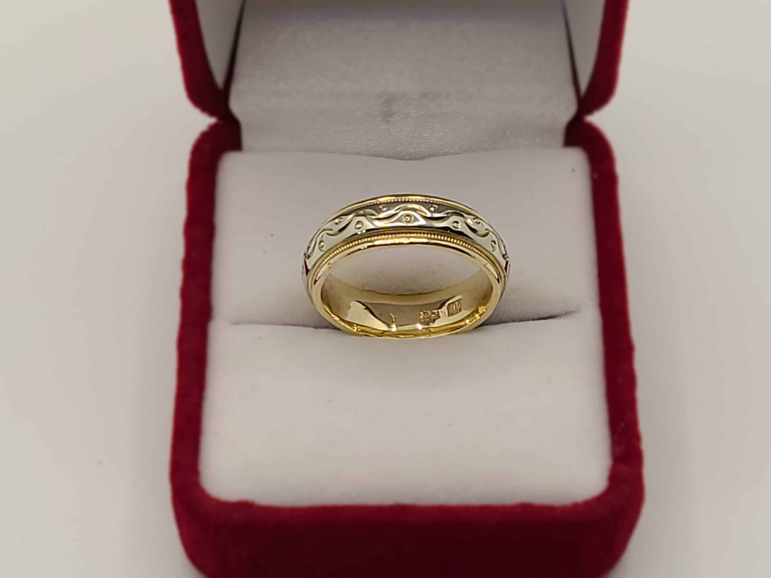 Jonc en Or 10k 2 tons - Bijoux Usagés